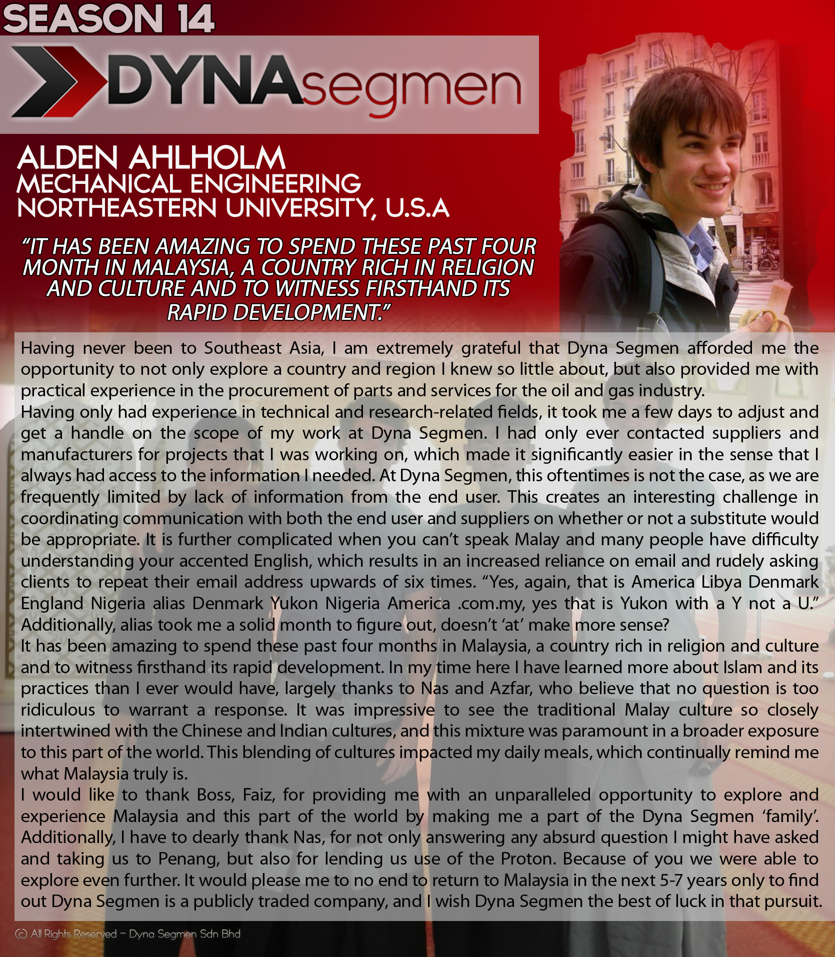 Testimonials | Dyna Segmen Sdn Bhd