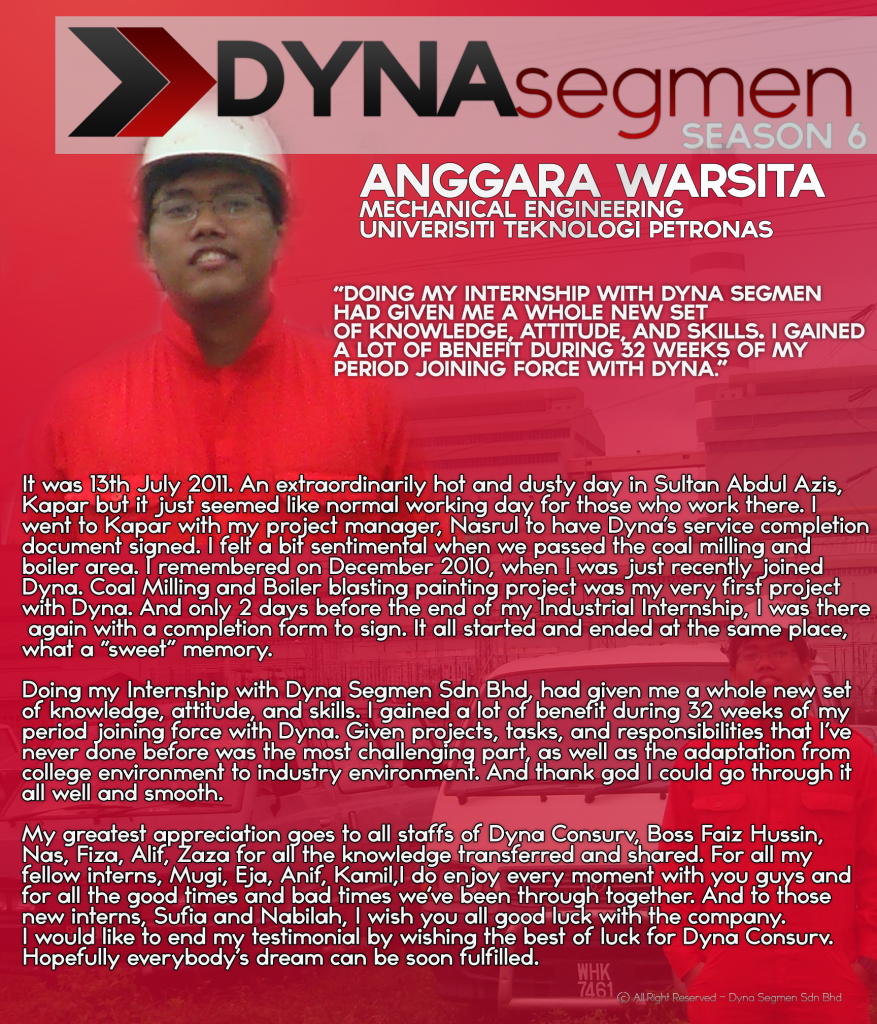 Testimonials | Dyna Segmen Sdn Bhd