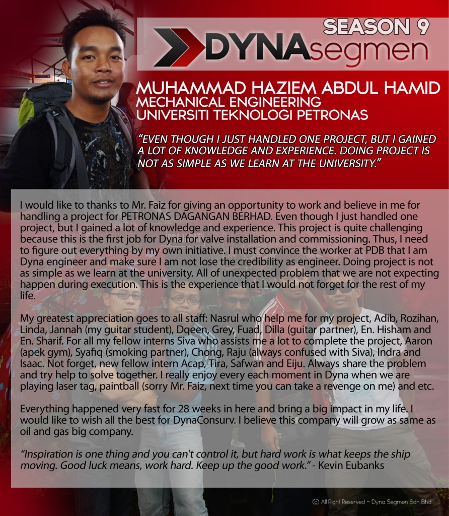 Testimonials | Dyna Segmen Sdn Bhd