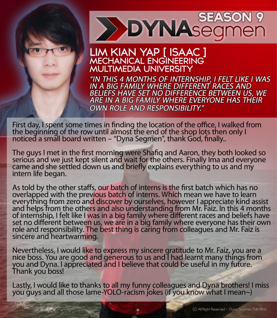 Testimonials | Dyna Segmen Sdn Bhd