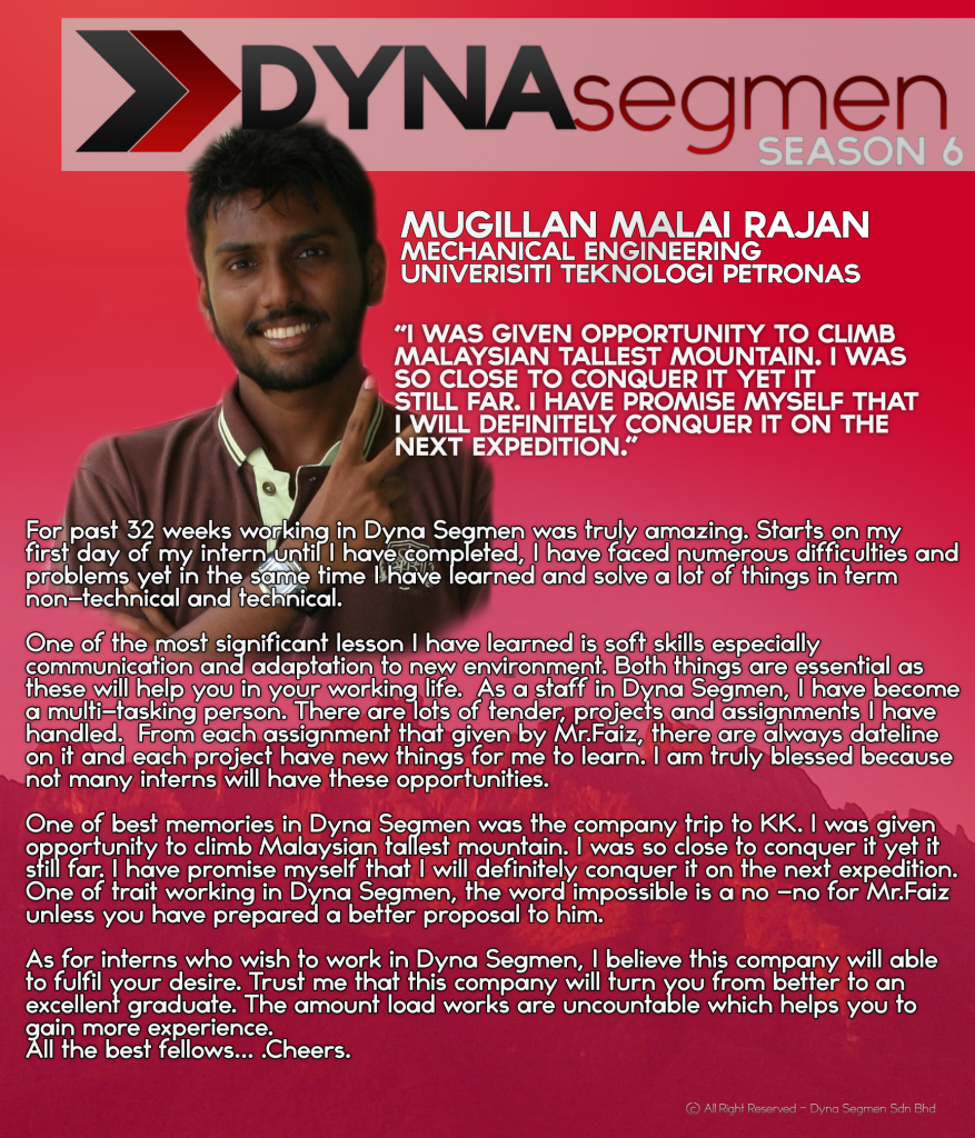 Testimonials | Dyna Segmen Sdn Bhd