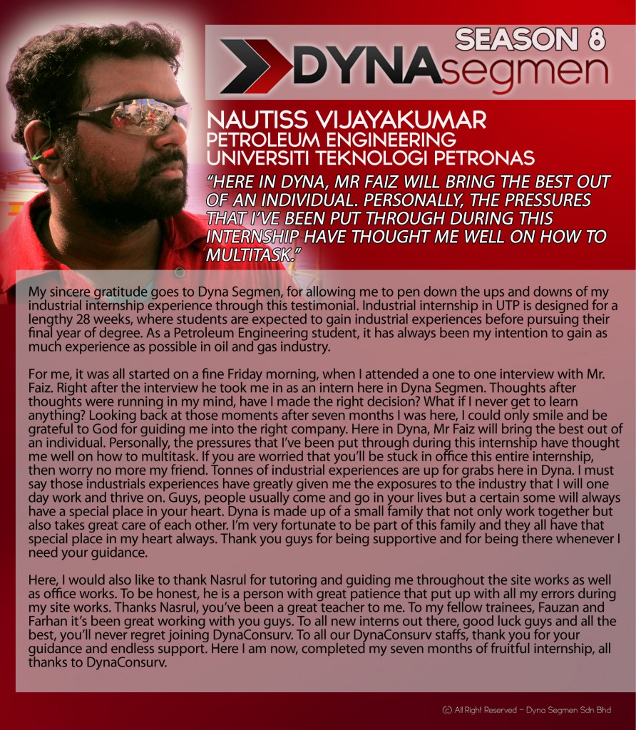 Testimonials | Dyna Segmen Sdn Bhd